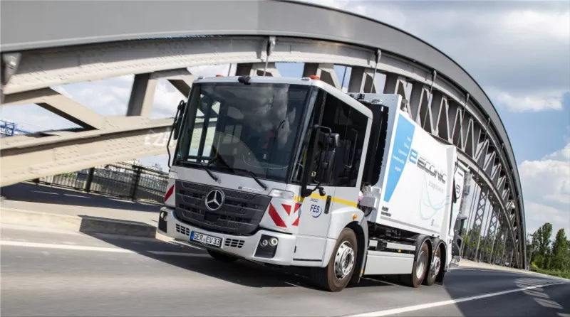 The Mercedes-Benz eEconic electric truck is scheduled to go into ...